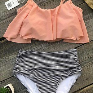 Swim | Highwaisted Fit And High Leg Cut Two Piece Swimsuit | Poshmark